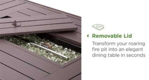 Fire Pit with Wind Guard - for Amazing Outdoor Dining