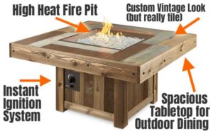 Rustic Fire Pit Table - 4 Features I Like, Including HIGH Heat